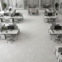 China 1/12 Gauge Commercial Carpet Tile Light Grey 60x60 Industrial Carpet Squares for sale