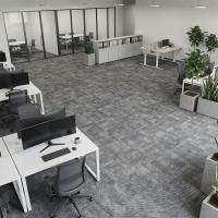 China Nylon PP Carpet Tile Uniform Grey Commercial Carpet Flooring For Hotel Lobby for sale