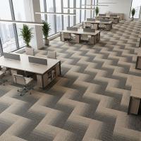 China OEM Commercial Office Carpet Tiles Light Beige High Traffic Carpet Squares for sale