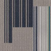 China Anti Static Grey Office Carpet Tiles Layered Stripes Commercial Carpet Planks for sale