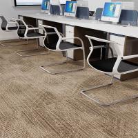 China Distressed Brown Commercial Carpet Tile Nylon PP Commercial Rug Tiles for sale