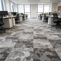 China Grey Watercolor Floor Carpet Tiles Camouflage Jacquard Carpet Squares For Bedroom for sale