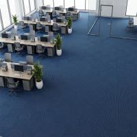 China Deep Blue Sound Absorbing Rug 6mm Thickness Office Carpet Tiles for sale
