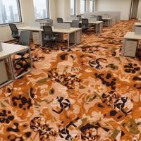China Antibacterial Modern Wall To Wall Carpet Warm Orange Office Carpet Tiles for sale