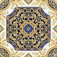 China Antibacterial Carpet Tile 50x50cm Baroque Medallion Carpet Rug for sale