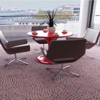China Blush Pink Textured Carpet Tile Stain Resistant Residential Carpet Tiles for sale