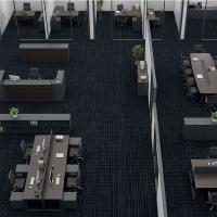 China Black & Grey Subtle Grid Texture Pattern Tufted Jacquard Nylon Carpet Tiles  Bacteriostatic Premium Retail for sale