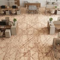 China Cream & Terracotta Distressed Textured Pattern 1 12 Gauge Nylon Carpet Squares Wear Resistant Hotel Lobby for sale