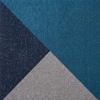 China Tri-Color Diagonal Geometric Split Texture Finish PP Carpet Tile 4mm Pile Easy Clean School for sale