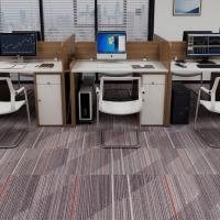 China Printed Custom Carpet Tile 1/12 Gauge 100% Nylon 66 PVC Backing for sale