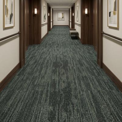 China Commercial Nylon Loop Carpet Tiles with Cushion Backing for sale