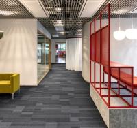 China Nylon Multi-Level Loop Carpet Plank 33.3x100cm Sound-Absorbing Commercial Tile for sale