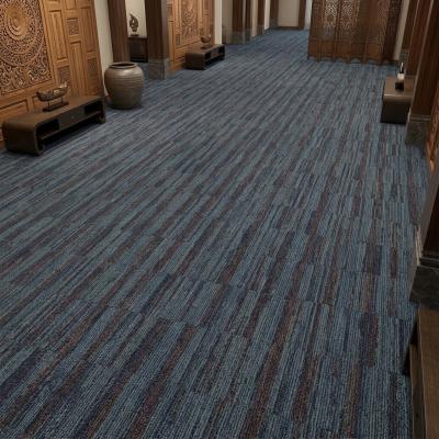 China Nylon Carpet Tiles 50x50cm Commercial Basement Peel and Stick Modular for sale