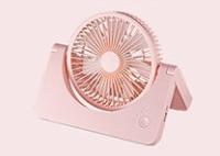 China 4000mah Pink USB Rechargeable Plastic Mini Fan DC 5V Motor Mesh Removable for sale