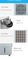 China 220V 3 In 1 Evaporative Air Cooler 7.5H Timer Quiet Working For Home for sale