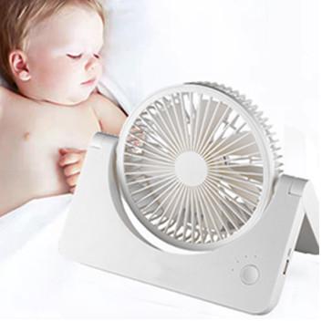 China Wireless USB Rechargeable Mini Fan Desk Install CE Approved With 2400mah battery for sale