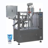 China PLC Controlled Touch Screen Soft Tube Filler Sealer for Laminated Tubes 50-220mm for sale