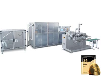 China VPD400 Automatic Facial Mask Packing Machine with 40-60 Bags/Min Speed and 3-30ml Liquid Filling Capacity for sale