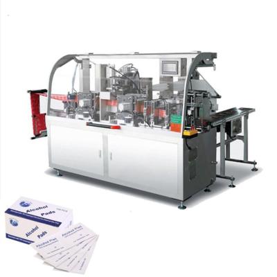 China OPP Film 4 Side Sealing Packing Machine 60-120 Bags Per Minute for Alcohol Wipes for sale