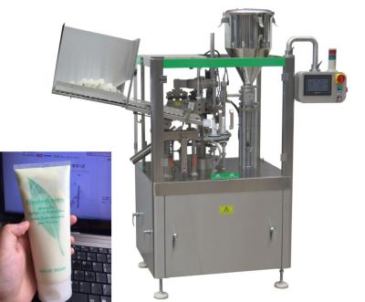 China Plastic Soft Tube Filling Sealing Machine for Body Lotion Cream 5-250ml 40-50pcs/min for sale