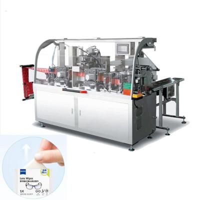 China Four Side Sealing Wet Wipes Packing Machine 220V 4.8KW Horizontal Pouch Packaging for sale