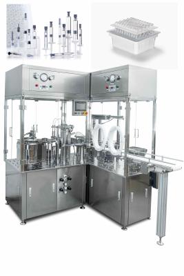 China Automatic Prefilled Syringe Filling Machine 10ml Capacity with 1200-1600 p/h Production Rate and 3.5KW Power for sale