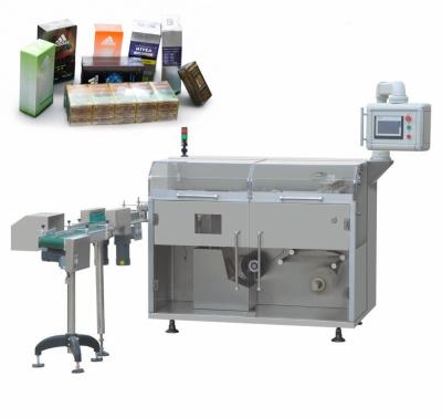 China Automatic Shisha Tobacco Box Overwrapping Machine 380V 3.5kw Cellophane Film Packing for sale