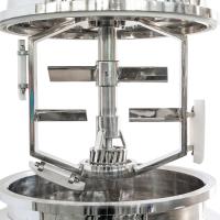 China Double Jacket Electric Heating Vacuum Emulsifying Mixer 70L 50L Cosmetic Cream Lotion Homogenizer Tank for sale