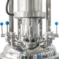 China Double Jacket Electric Heating Vacuum Emulsifying Mixer 70L 50L Cosmetic Cream Lotion Homogenizer Tank for sale