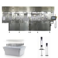 China Automatic Pre-Filled Syringe Filling Machine 5 Nozzles 3000-3300 pcs/hr Luer Lock Capping for sale