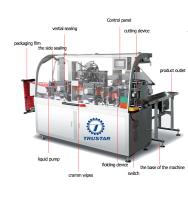 China Medical Disinfectant Wet Wipes Packaging Machine With CE Certification for sale