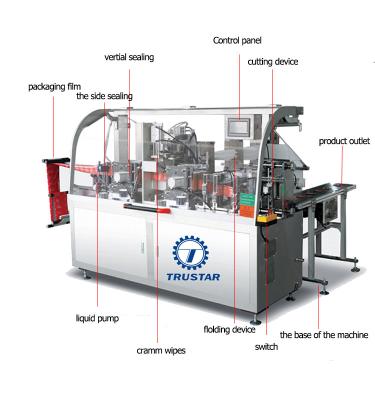 China Medical Disinfectant Wet Wipes Packaging Machine With CE Certification for sale