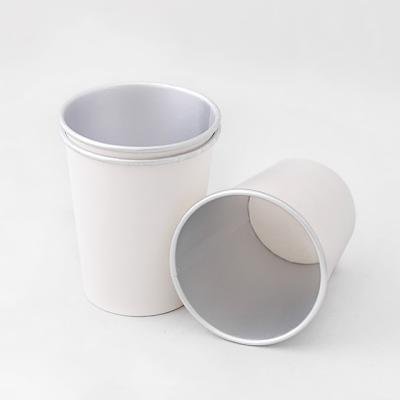 China Custom Logo Aluminium Paper Cup Single Wall Eco Friendly  For Drinking for sale