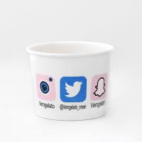 China Custom Printing Ice Cream Sundae Bowl Set Disposable 120ml Double PE Coating for sale
