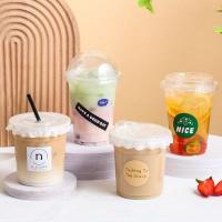 China Disposable Transparent Pet Plastic Cup Custom Logo Iced Coffee Cup for sale