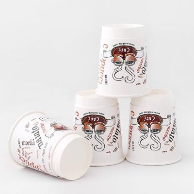 China 12oz 430ml Double Wall Cups PE Coated Disposable Compostable Cups Paper for sale