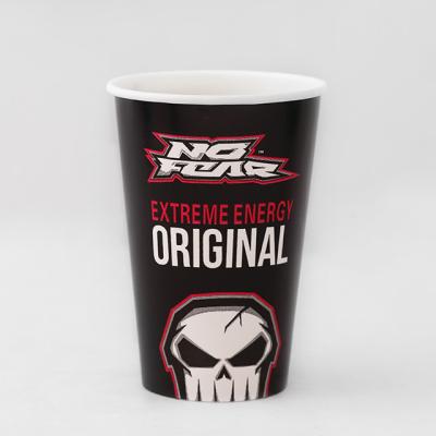 China 24oz 675ML Eco-friendly Disposable PE Single Paper Cup With Customized Logo for sale