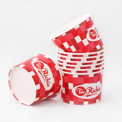 China Big Volume Ice Cream Paper Bowl 860ml PE Lined Disposable Dessert Bowls for sale