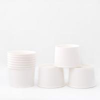 China Disposable 120ml Paper Bowl Custom Logo White Kraft PE Coated For Food And Soup for sale