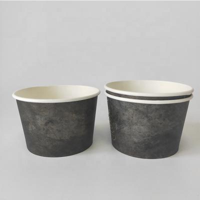 China Custom Print Disposable Hot Soup Bowls 363ml PE Coated White Paper Soup Bowls for sale