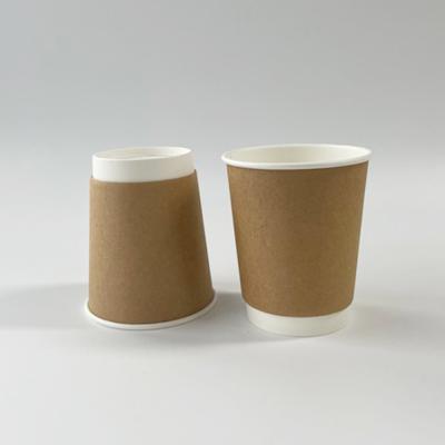China Custom Logo Kraft Paper Ice Cream Cups 16OZ PLA Coated Double Wall Paper Cups for sale