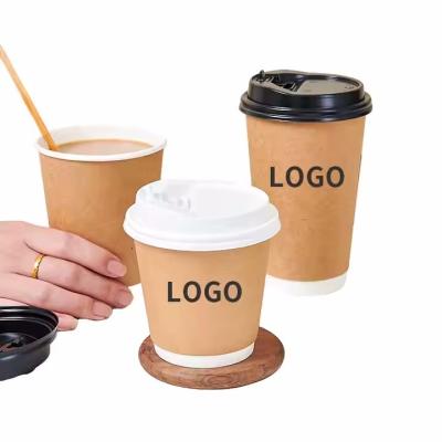 China TUV Kraft Paper Cup 7OZ 210ml Double Wall Kraft Cup Customized Size for sale