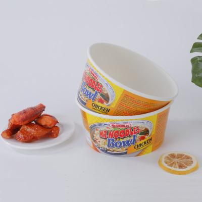 China Biodegradable Heavy Duty Paper Bowls Disposable 750ml PLA Lined For Hot Food To Go for sale