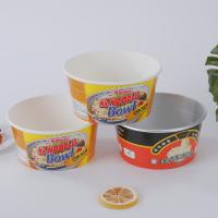 China Personlized Printed Cardboard Bowls 860ml Salad Bowl Salad Bowl Kraft PLA Lined for sale