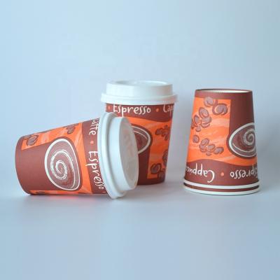China Disposable 8.5oz single paper cup 230ml plastic-free coating biodegradable for sale