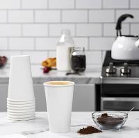 China 230ml 8.5oz Single Wall Disposable Cups PE Coating Milk Tea Double Wall Paper Cup for sale