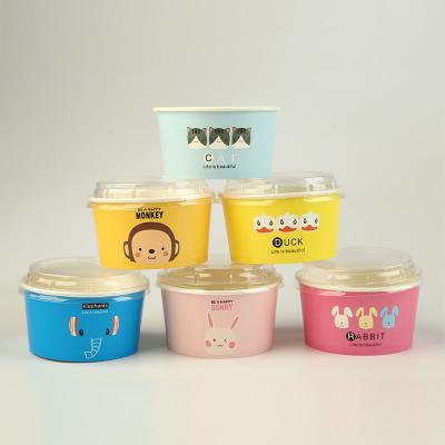 China Customization Paper Bowl 350cc Biodegradable Personalized Paper Ice Cream Bowls for sale