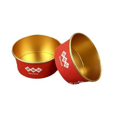 China Disposable Aluminum Foil Bowl Custom Print PE PLA Gold  Disposable Bowls Large for sale