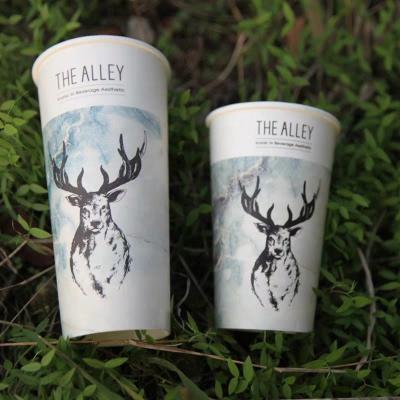 China Disposable Single Paper Cup 32oz 970ml PLA coating can be naturally degraded for sale