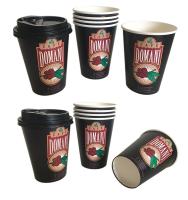 China 32oz 970ml Single Wall Paper Cup Customizable Logo Branded Disposable Coffee Cups for sale